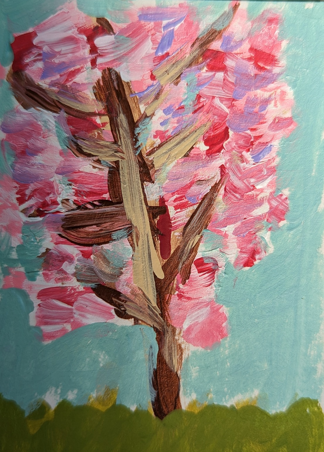 Spring tree in Bloom – BetterLateThanNeverArt