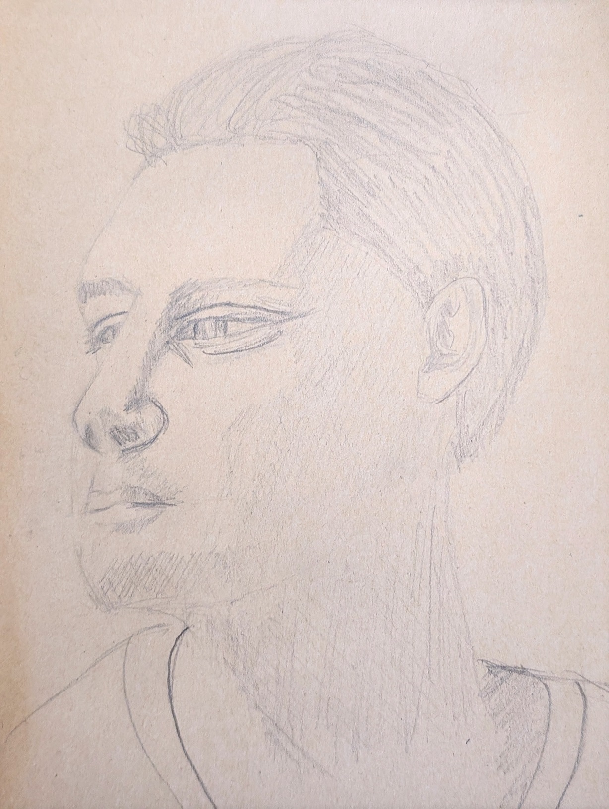 Graphite Portrait of a man – BetterLateThanNeverArt